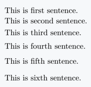How do you make a line break or new line in LaTeX?