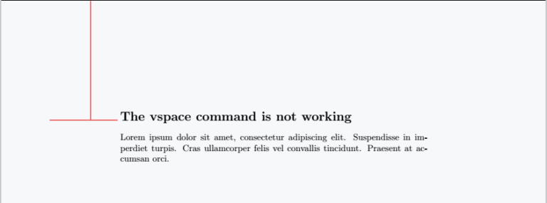 How to use vspace command in LaTeX?