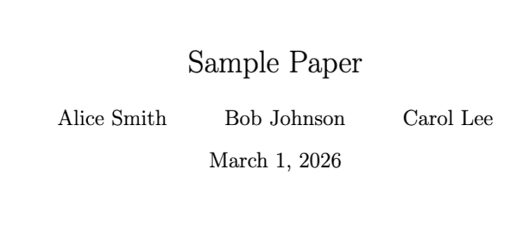 Add Multiple Authors with Affiliations in LaTeX